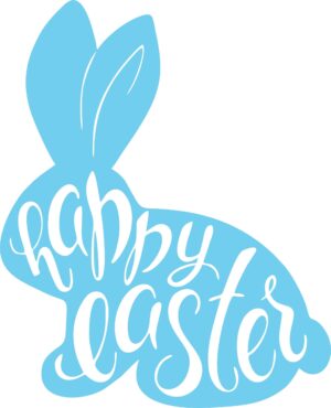 Happy Easter Vinyl bunny - Decals Decor N More